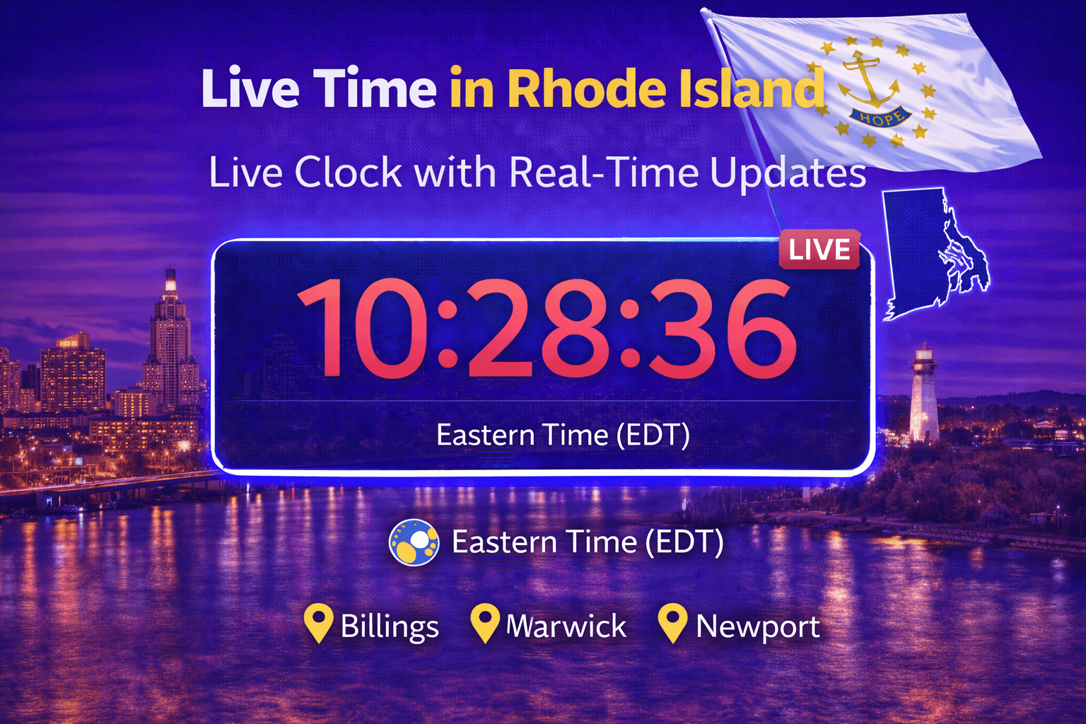 Live Time in Rhode Island - Live Clock with Real-Time Updates - Guide ...