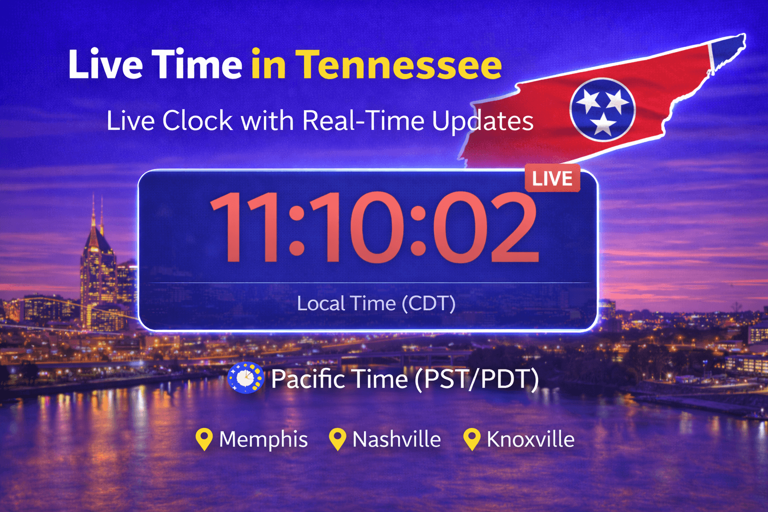 Live Time in Tennessee - Live Clock with Real-Time Updates - Guide of ...