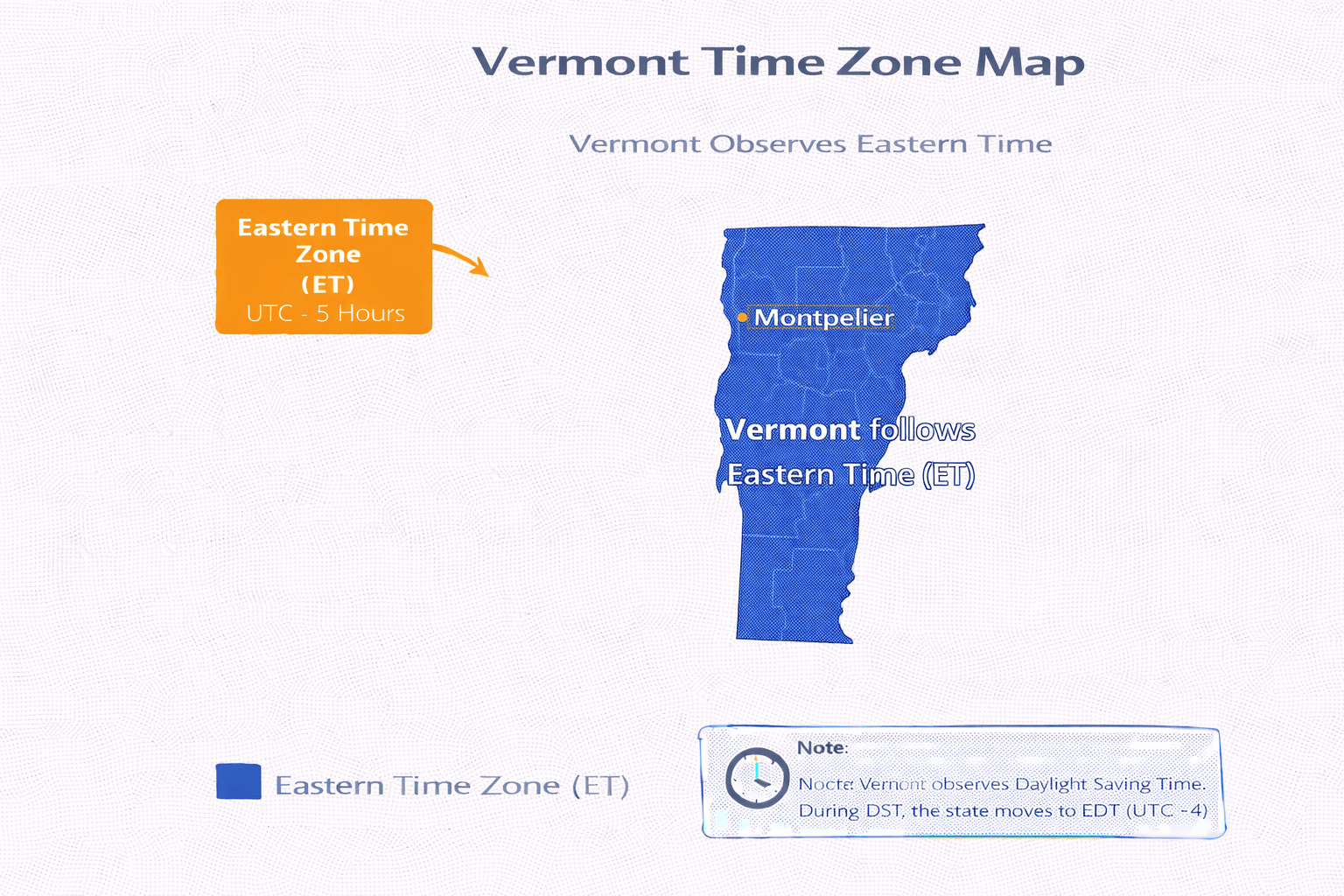 Vermont Time Zone Map - Guide of the World